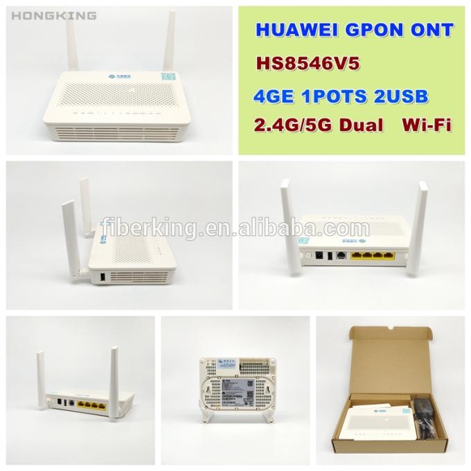 FTTH XPON Dual mode Wireless AC 2.4g / 5g 4GE dual Wi-Fi ONT ONU GPON ...